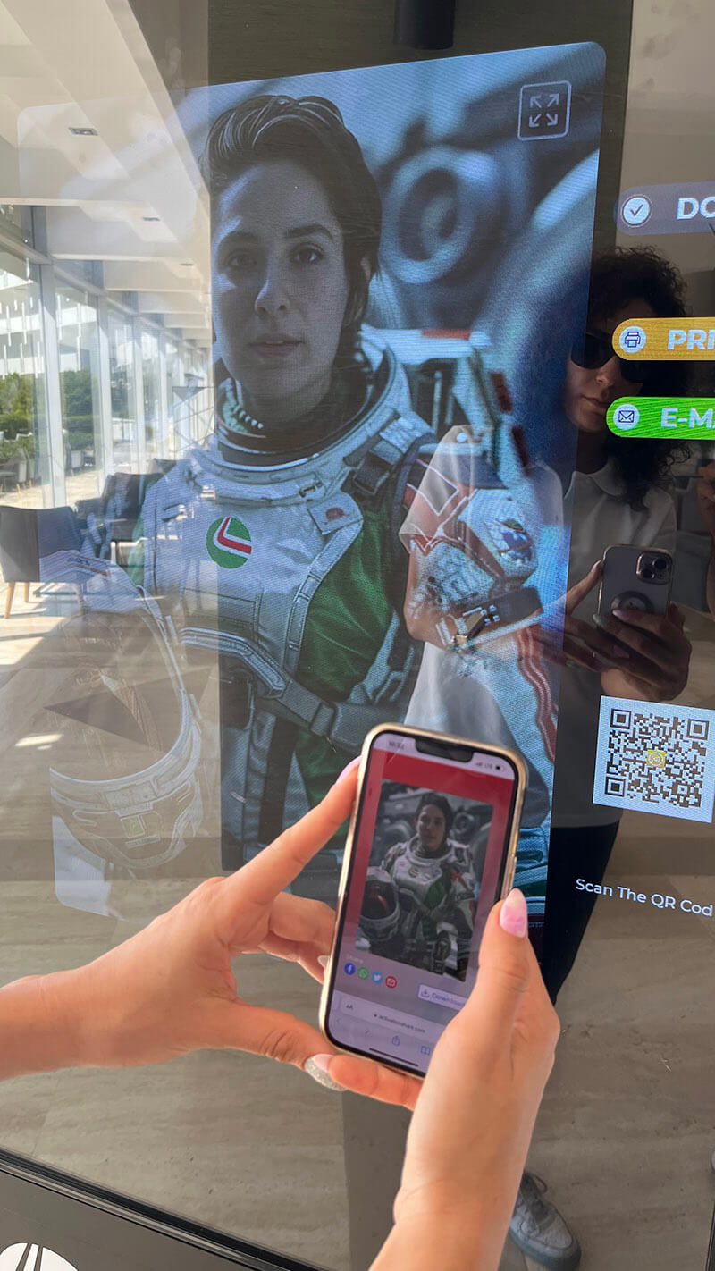 Totem interativo de fotos com IA - Sonser Entretenimento